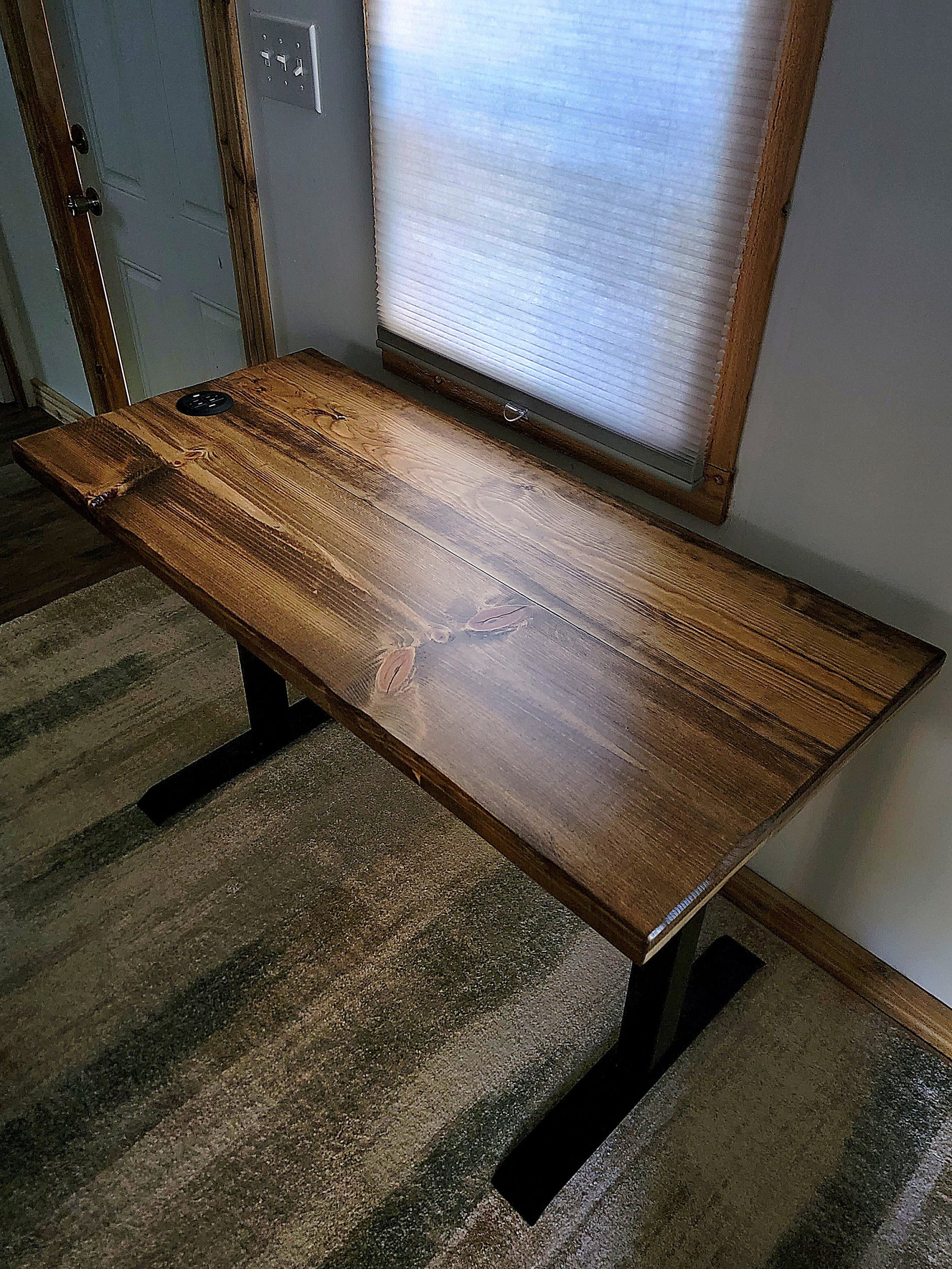 Sit Stand Desk with Electric Stand — Zombie Woodworks